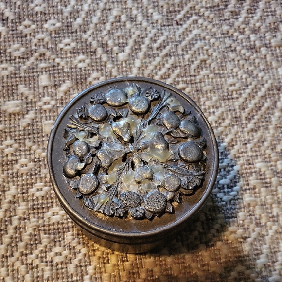 Accents | Decorative Round Metal Box With Floral Design | Poshmark